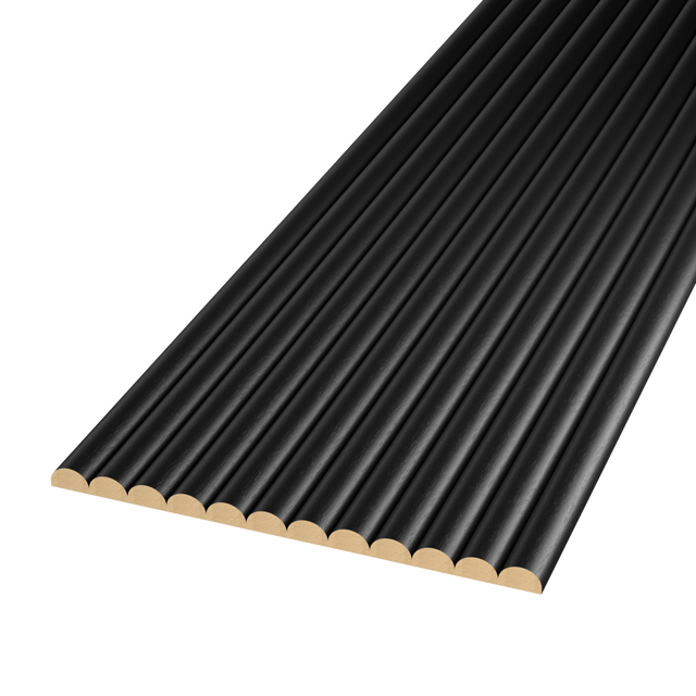 Black Flexible Tambour Wood Panels – 1" Fluted Beads Decorative Wall C ...