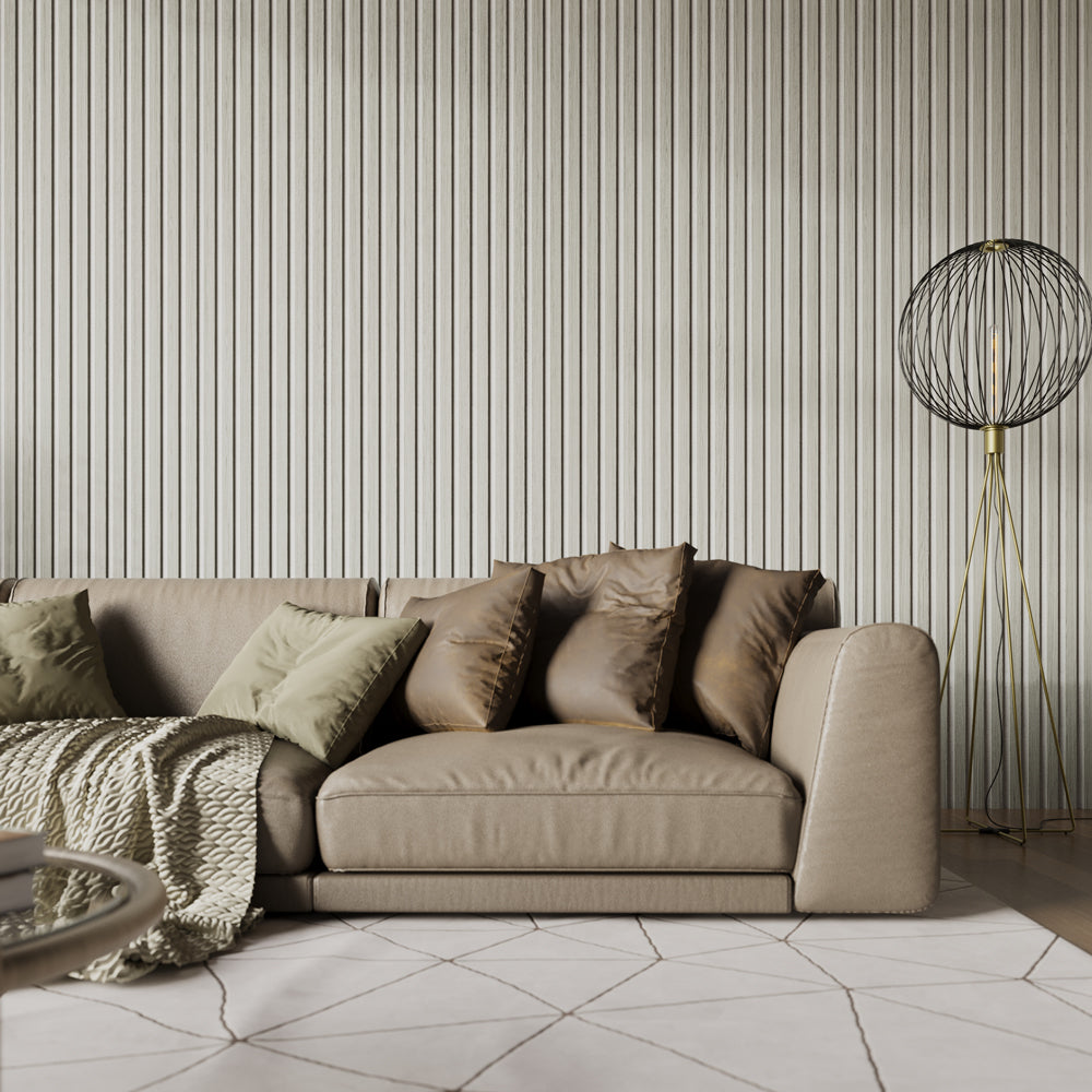 Glacier Oak Acoustic Wall Panels With Pure-White Accents Interior Soun ...