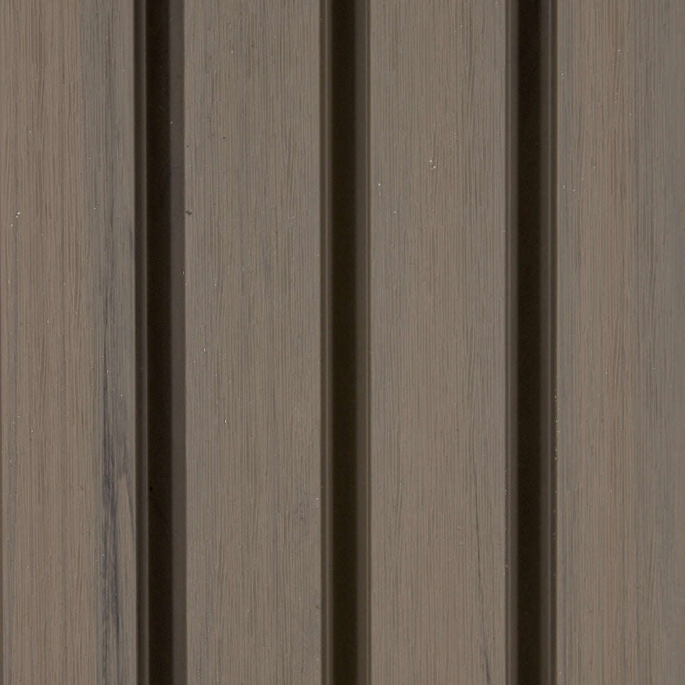 Wide 4-Strip Light Gray Oak Composite Siding Panels - 1.5" Slats for E ...
