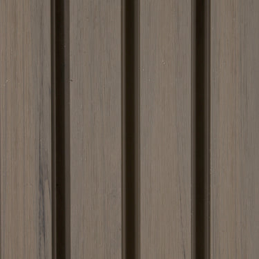 Wide 4-Strip Light Gray Oak Composite Siding Panels - 1.5" Slats for E ...