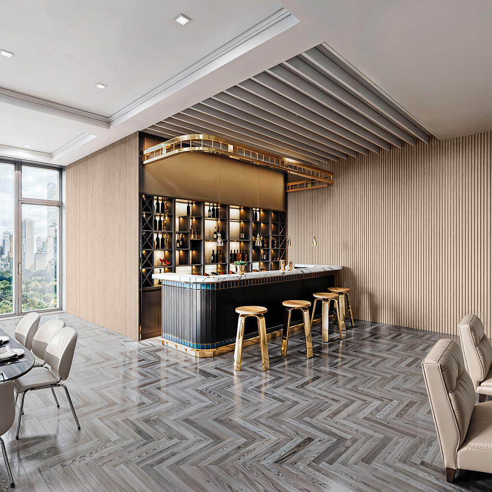Light Walnut Wood Slat Panels for Walls - Stout (94" x 5 3/4") - Panel ...