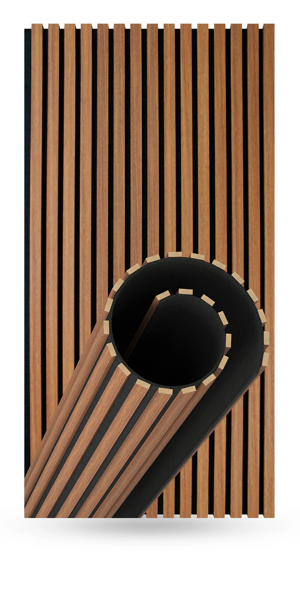 Flexible Acoustic Slat Wood Wall Paneling Soundproofing Siding – Antiq ...