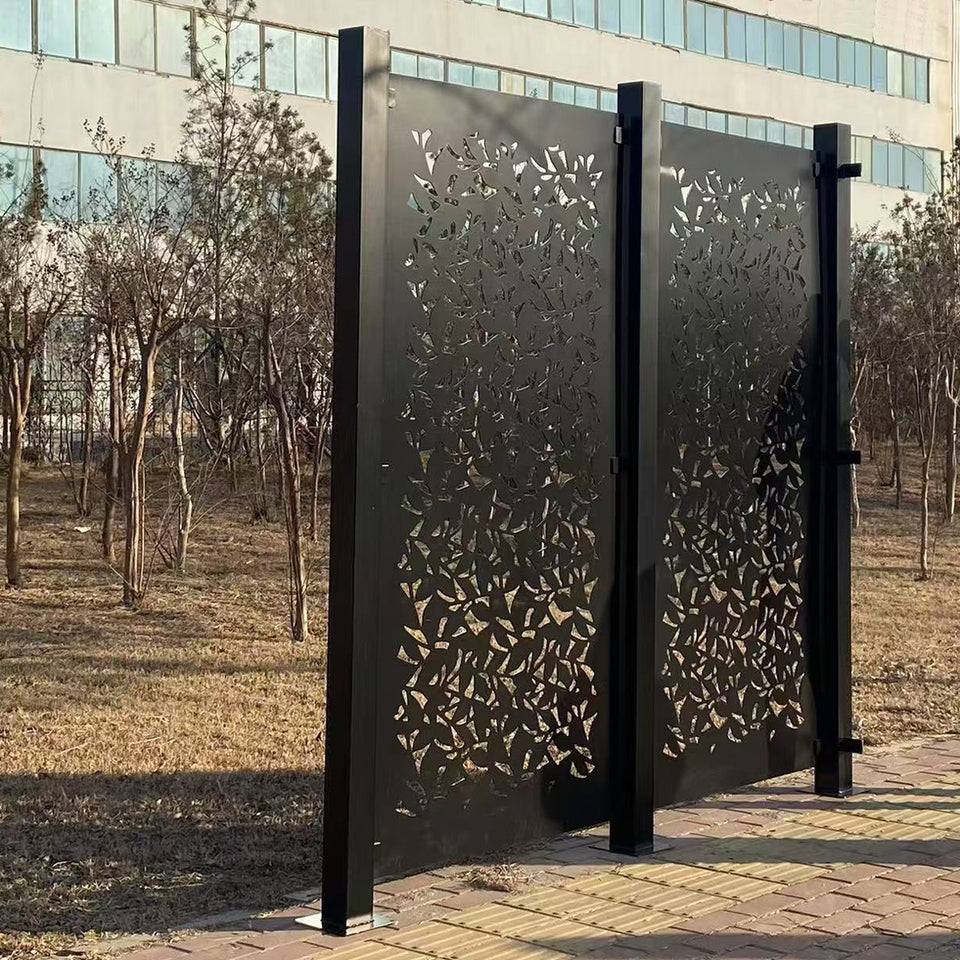 Decorative Metal Privacy Screen & Steel Fence Panels – Laser-Cut Flora ...