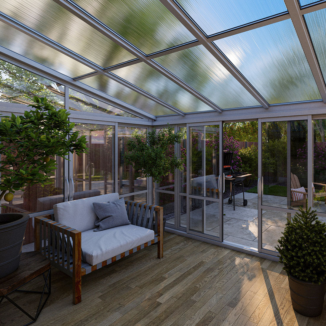 glass sunroom, greenhouse & solarium home additions - Panel Prestige ...