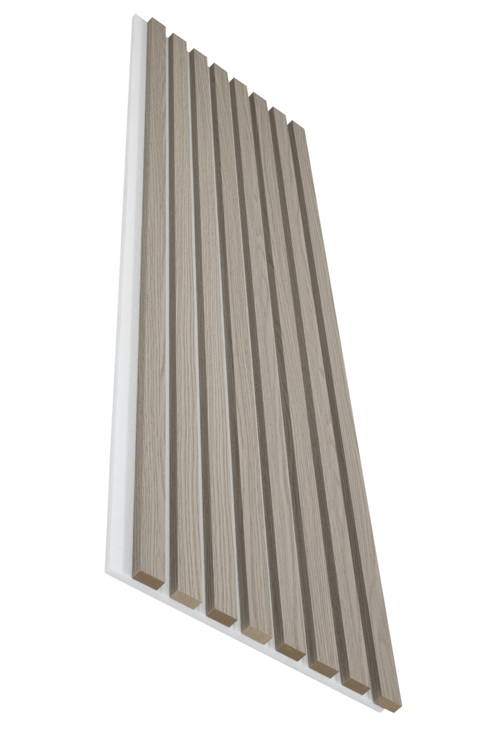 Taupe Oak Acoustic Wall Panels With Pure-White Accents Interior Soundp ...