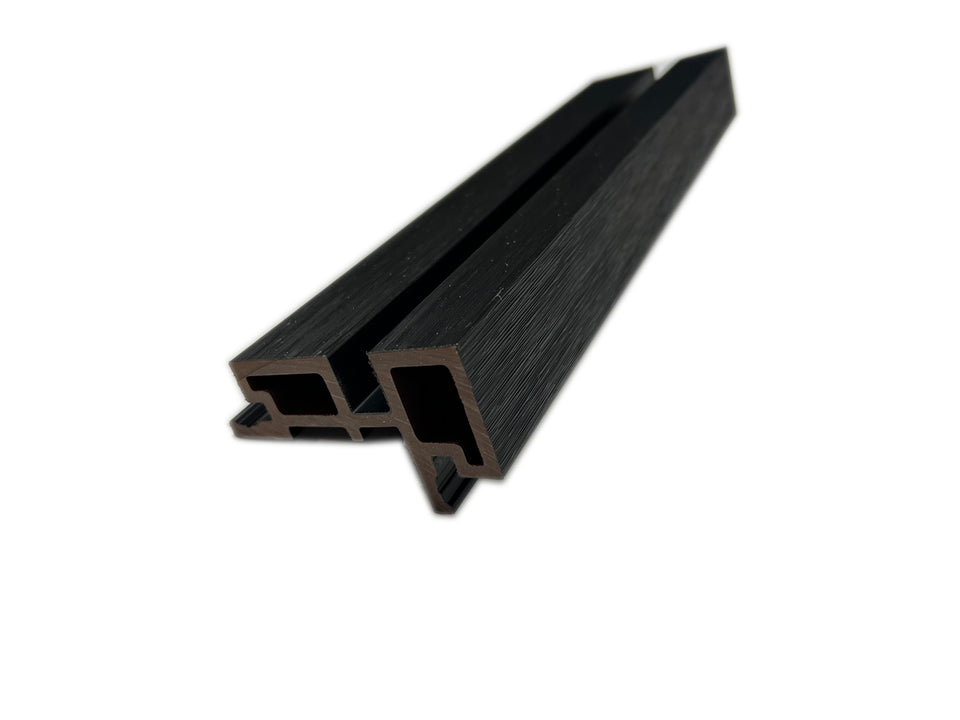 Narrow 5-Strip Black Composite Siding Panels - 1" Slats for Exterior W ...