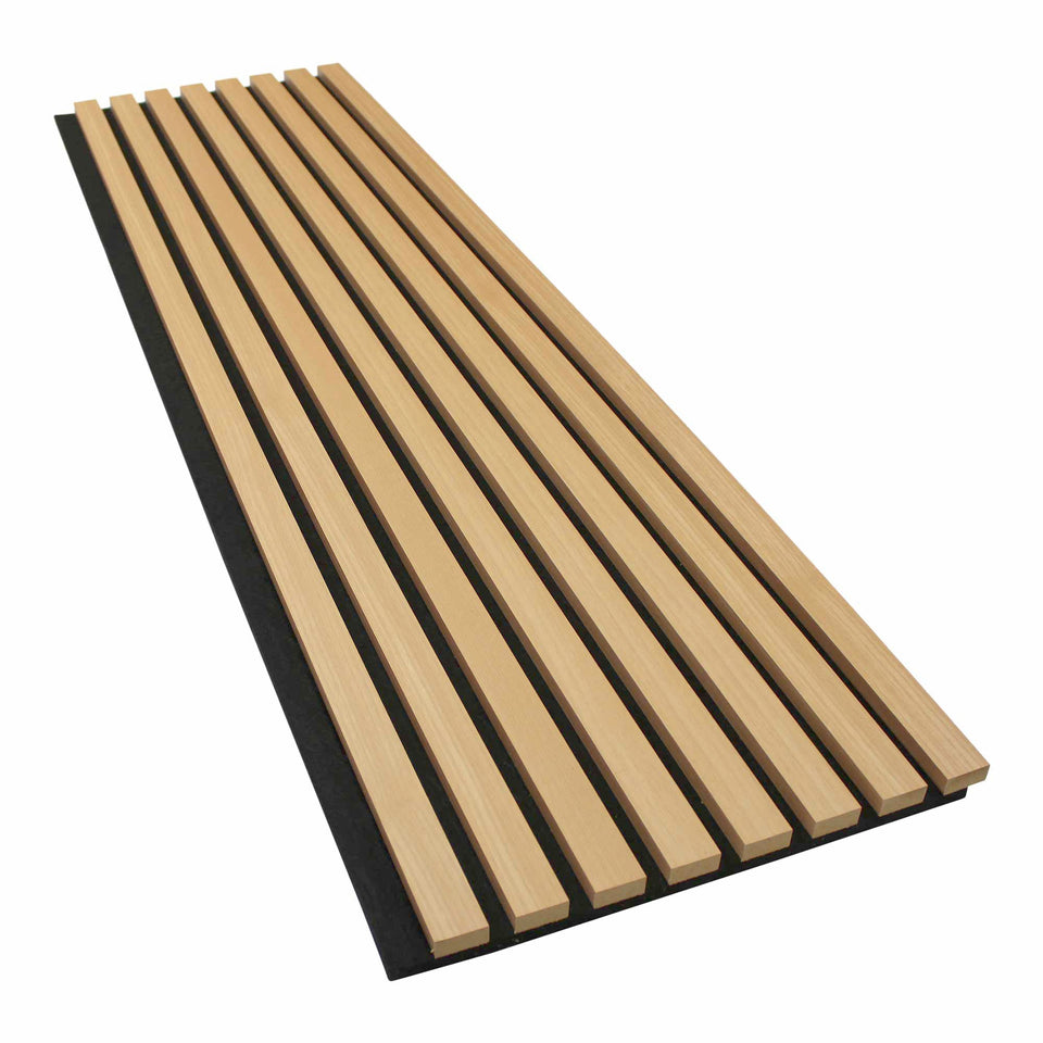 Natural Oak Acoustic Wall Panels Soundproof Slat Wood Cladding Siding ...