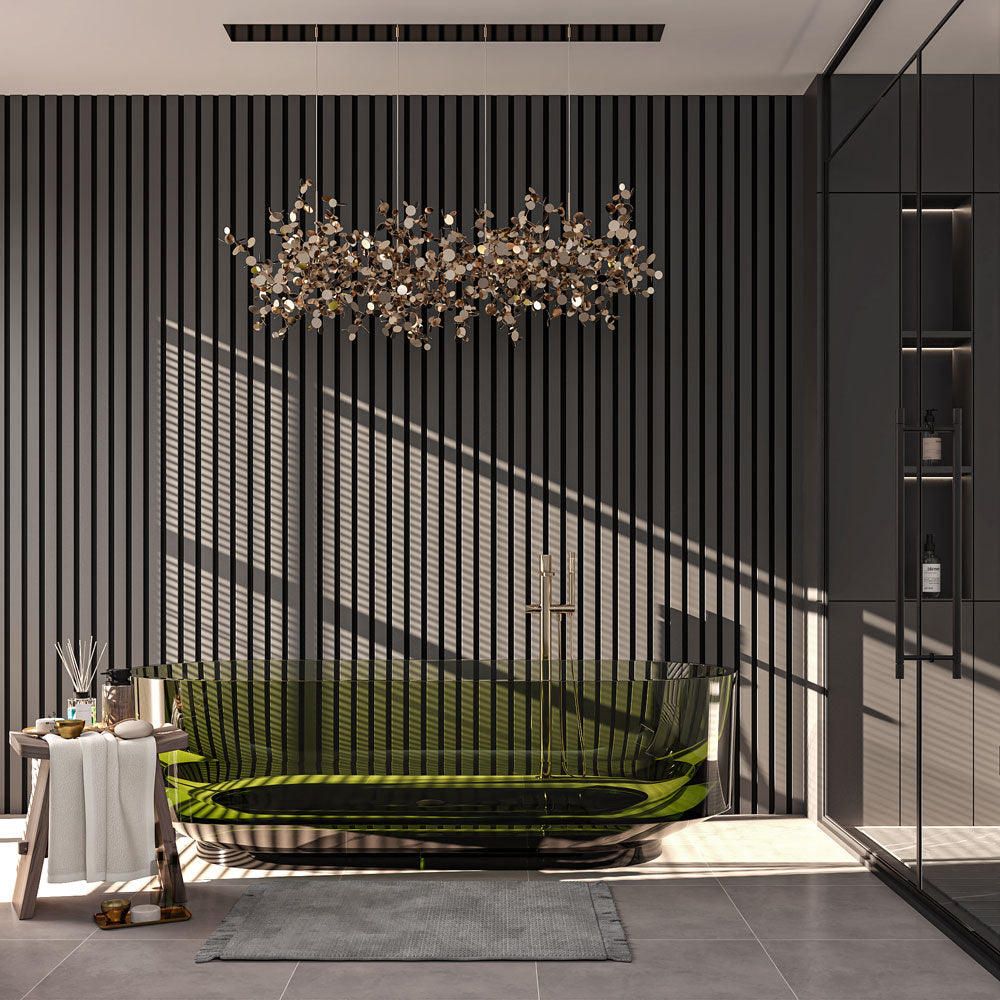 Storm Gray Acoustic Slat Wood Wall Panels - Panel Prestige Outdoors