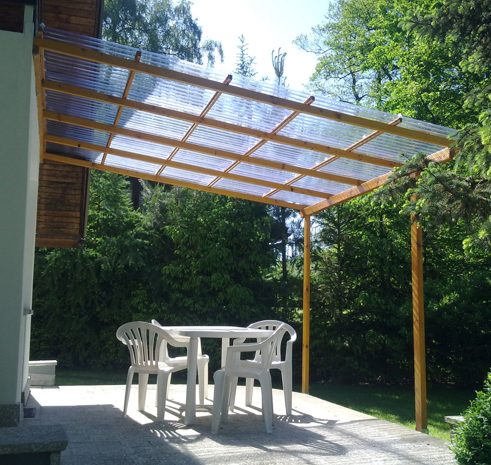 Clear Roof Panels Polycarbonate Trapezoid Corrugated Transparent Sheet ...