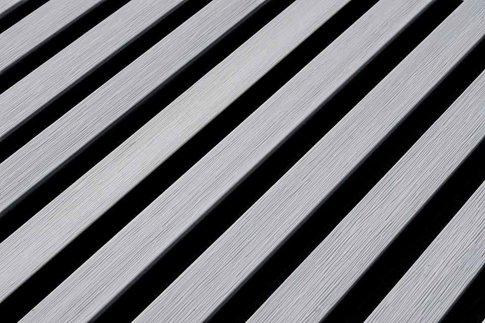Narrow 6-Strip White & Black Gap Composite Siding Panels - 7/8" Slat W ...