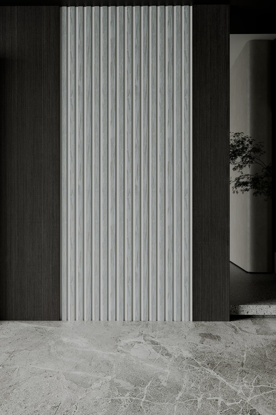 Kodiak Oak Acoustic Wall Panels With Pure-White Accents Interior Sound ...