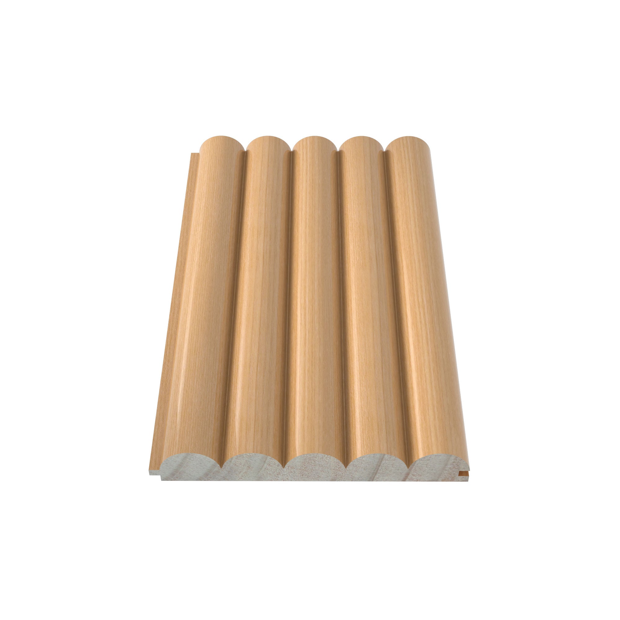 Rounded Slat Champagne Oak Wood Wall Panels - (94" x 5") - Panel ...
