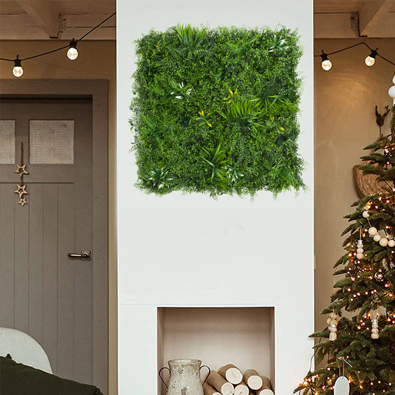 Variegated Spruce Artificial Hedges Faux Plant Wall Tiles | 20"x20 ...