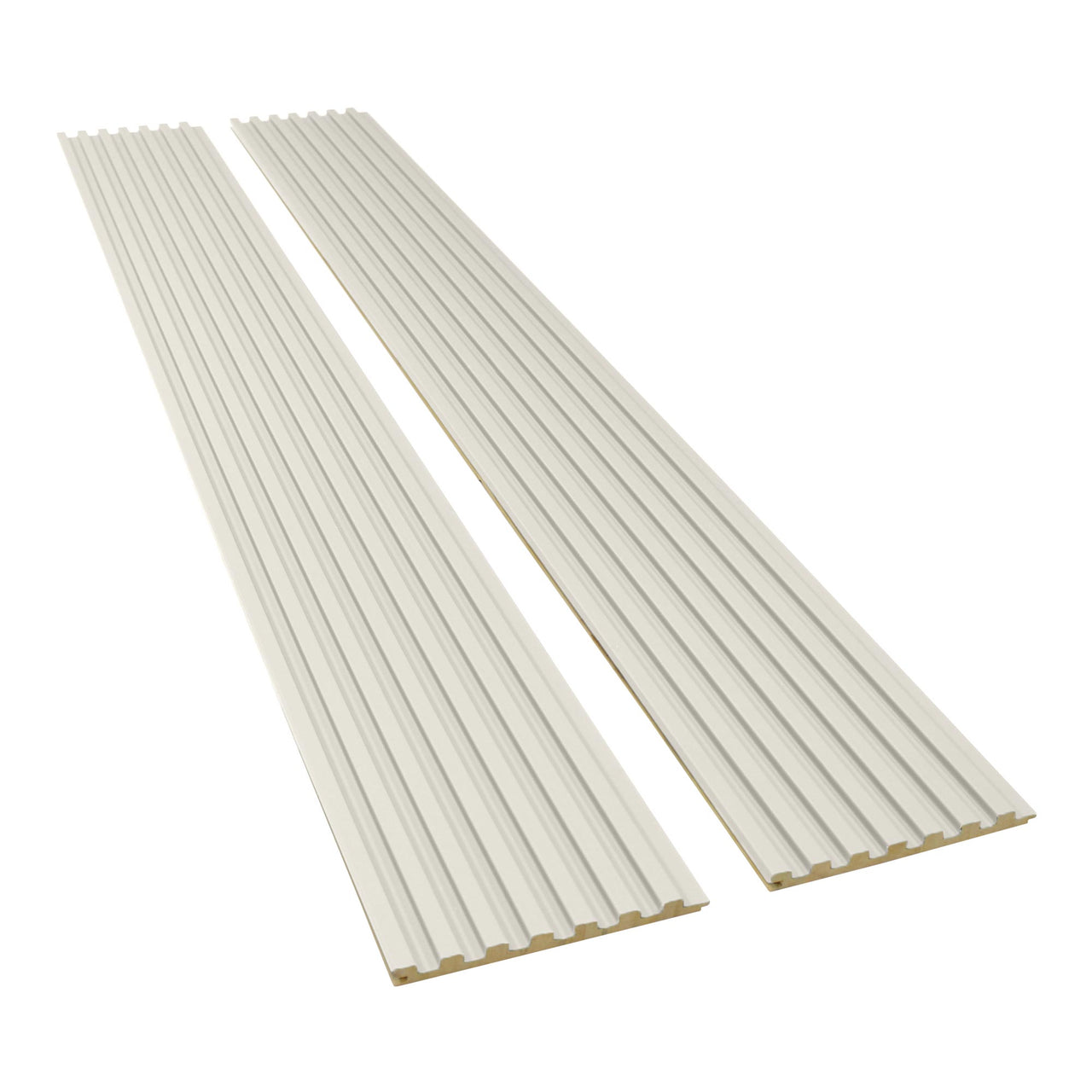 Pure-White Slat Wood Panels for Walls - Sleek (106" x 5 3/4") - Panel ...