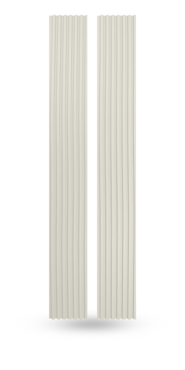 Pure-White Slat Wood Panels for Walls - Sleek (106" x 5 3/4") - Panel ...