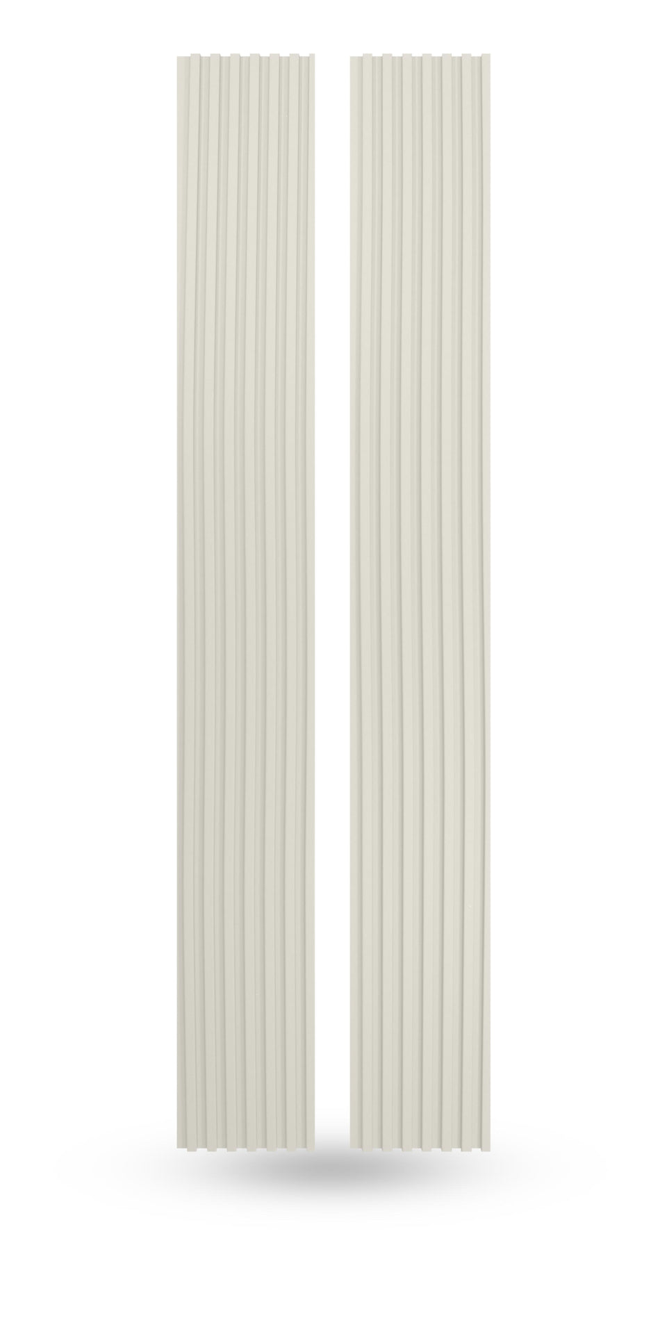 Pure-White Slat Wood Panels for Walls - Sleek (106" x 5 3/4") - Panel ...